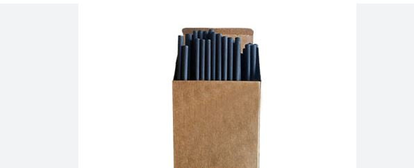 The Original Clay Standard Straw - Black 6mm x 197mm 5000 per ctn