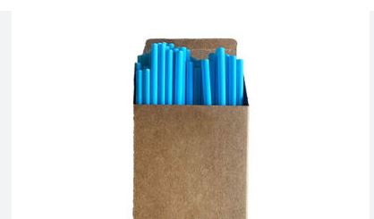 The Original Clay Standard Straw - Baby Blue 6mm x 197mm 5000 per ctn